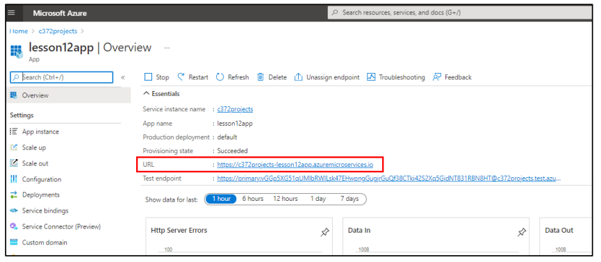 Deploying a Spring application to Azure Cloud